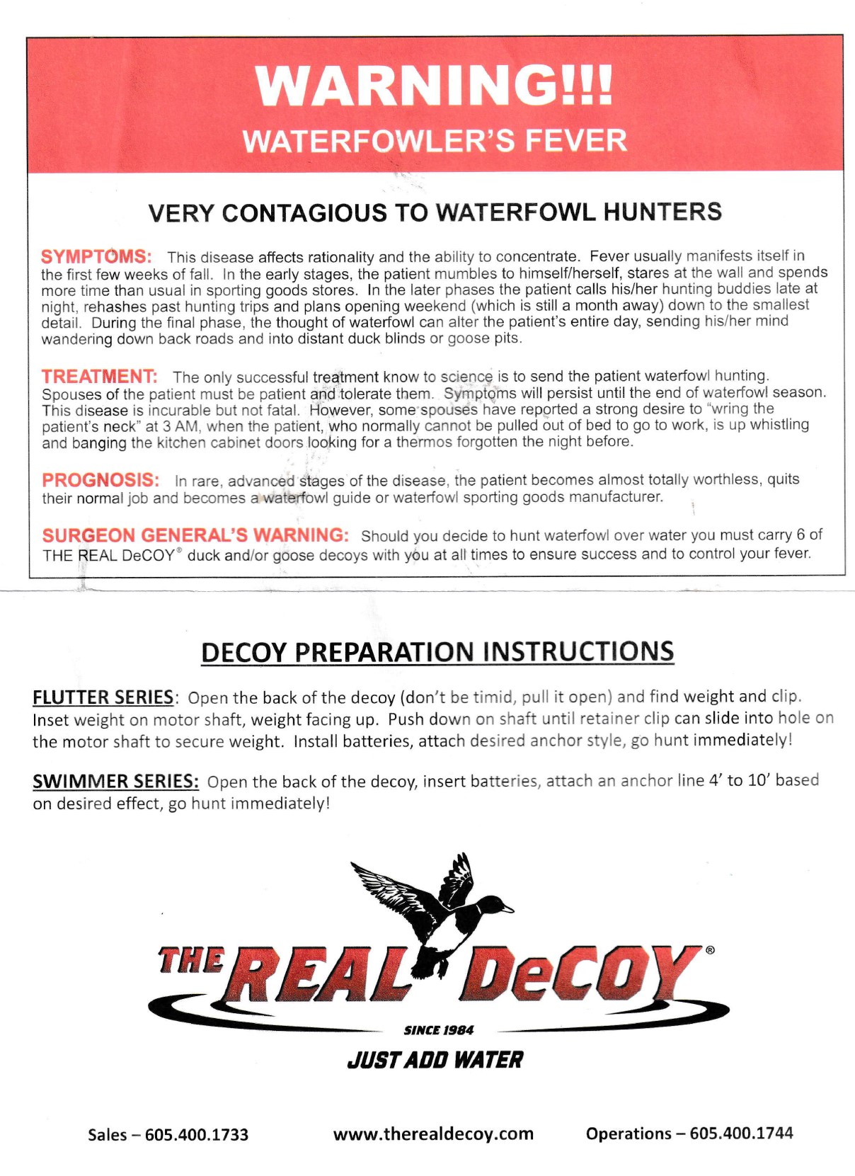 FAQ - THE REAL DeCOY